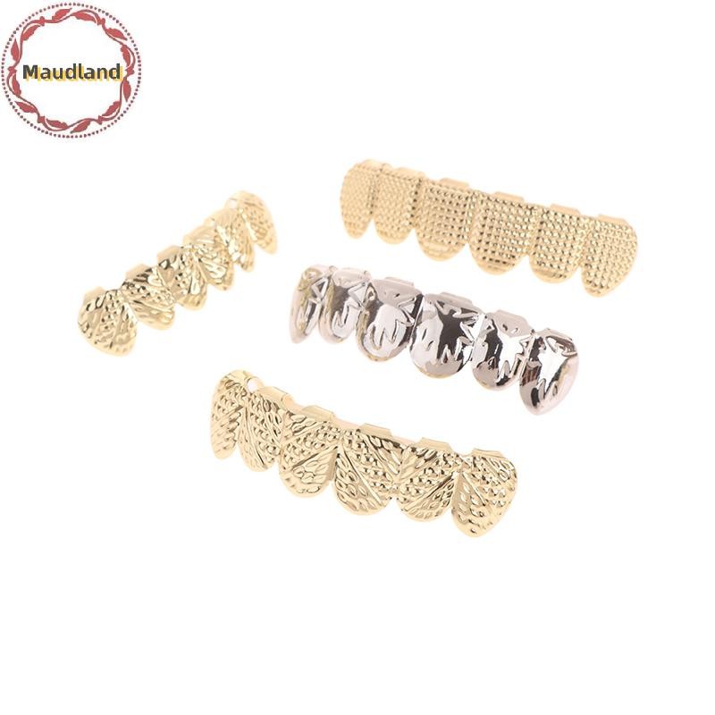 Maudland Hip Hop Metal Teeth Grillz Gold Silver Color Teeth Grillz ...