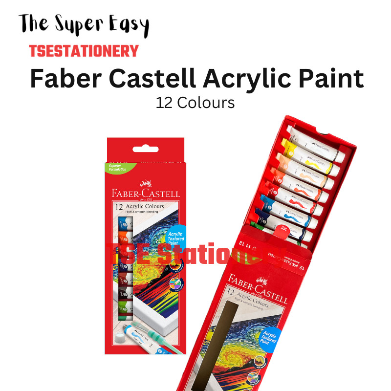Faber-Castell Musou Black Poster / Acrylic Color 12 Colours /18 Colours ...