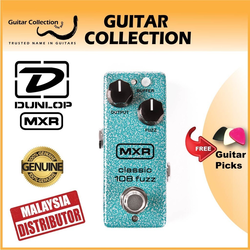 Jim Dunlop MXR M296UK Classic 108 Fuzz Mini | Silicon Fuzz Guitar ...