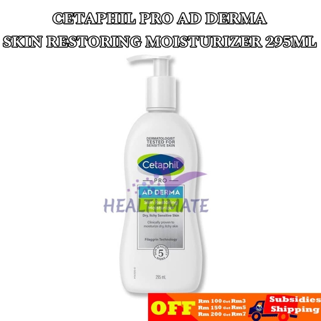 Cetaphil Pro AD Derma Skin Restoring Moisturizer (295ML) | Shopee Malaysia