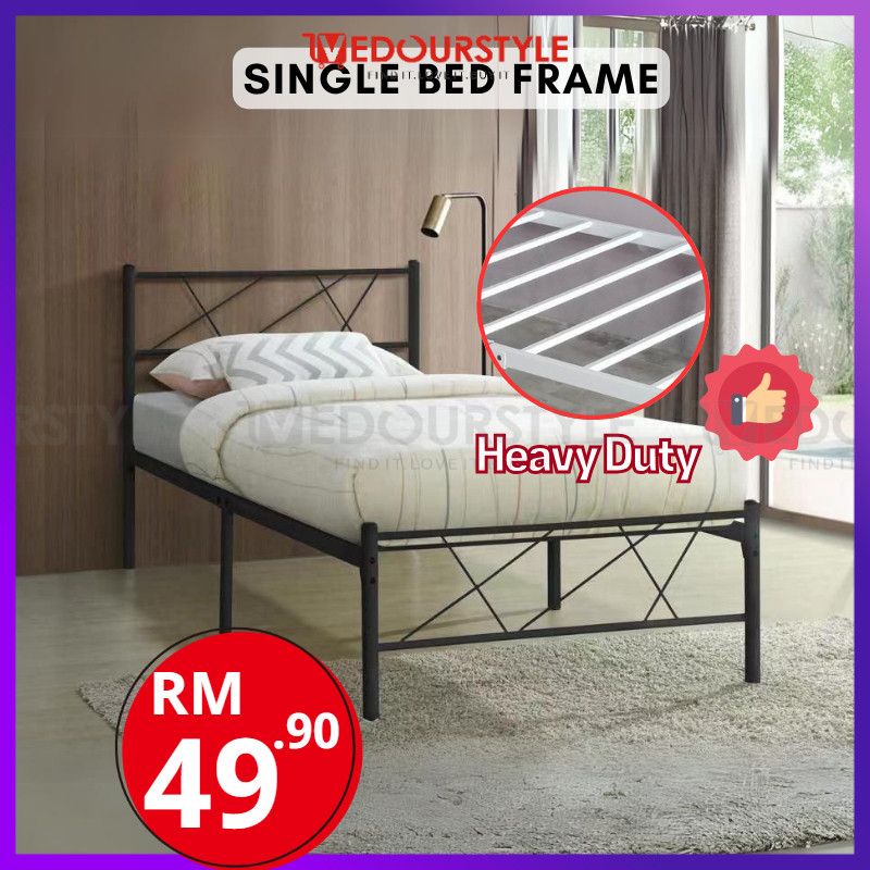 Vedourstyle Metal Leg Metal Single Bed Frame/Quality Single/Katil ...