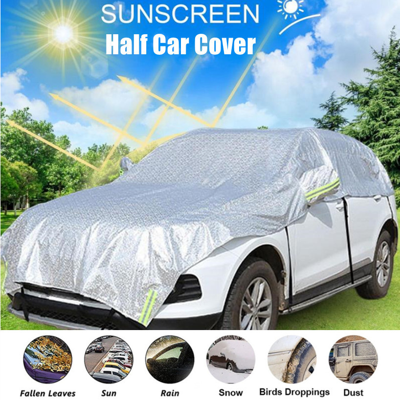 Half Car Cover Universal Premium Outdoor Sun Protection Resistant ...