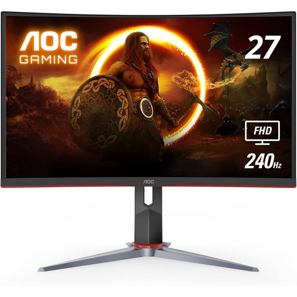 AOC 27" C27G2Z VA FHD Freesync 240Hz 0.5ms Height Adjustable Curved ...