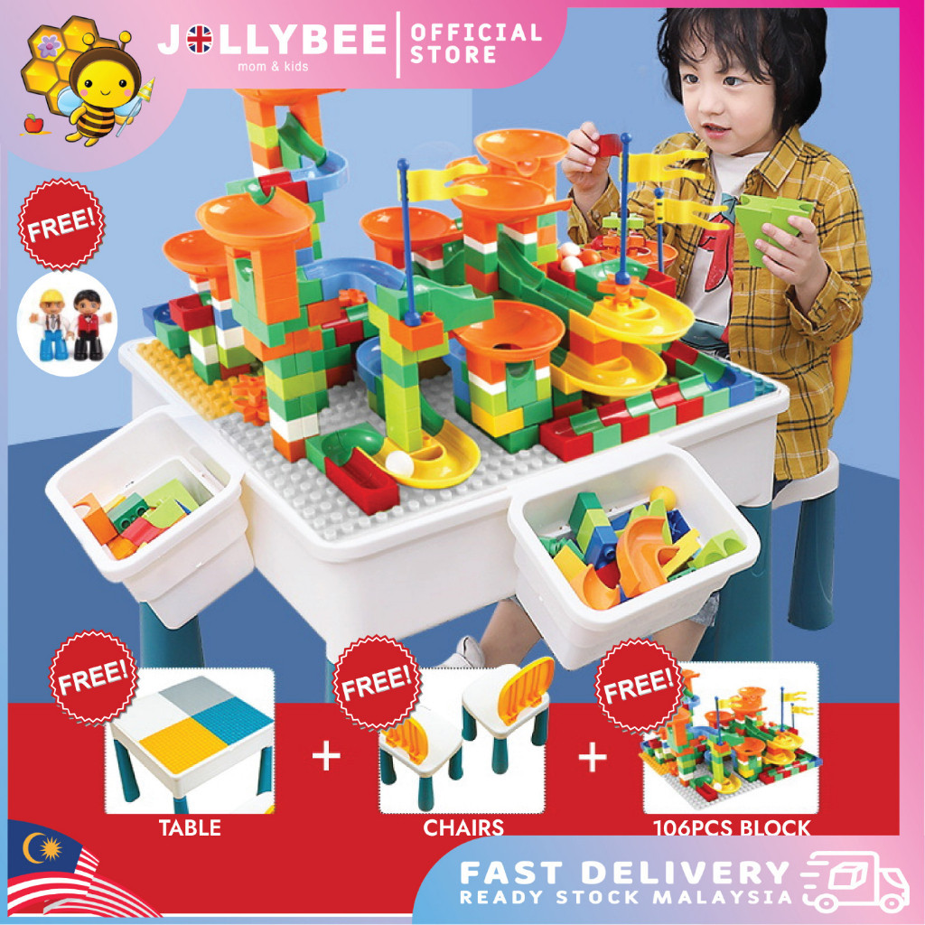 [LARGE] Size Kids Multi Function Building Blocks Table Learning Desk ...