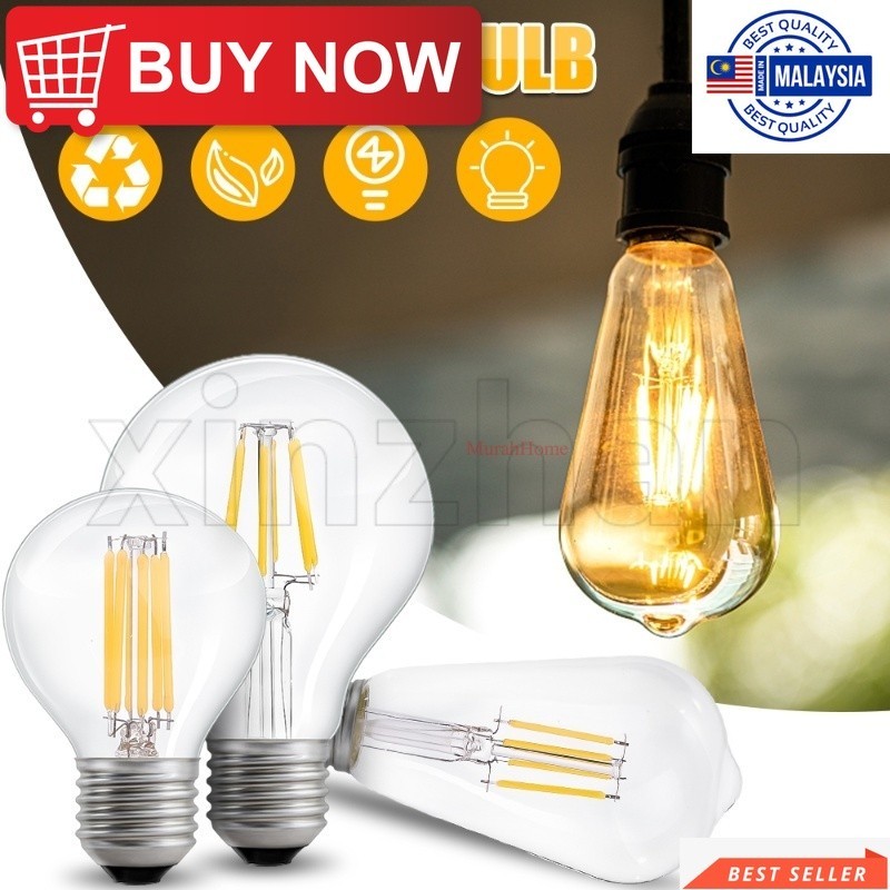 MH 4W 6W Creative LED Glass Filament Bulbs / Multi-purpose Transparent ...
