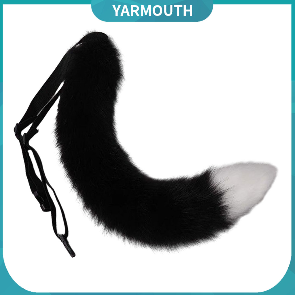 YYR_ Cute Fox Tail Soft Polyester Fox Tail Japanese Style Faux Fox Tail ...