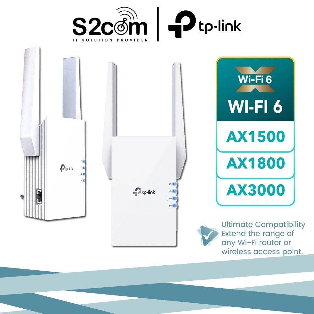TP-LINK Onemesh AX1500 WiFi 6 Wireless 2.4Ghz + 5Ghz WiFi Range ...