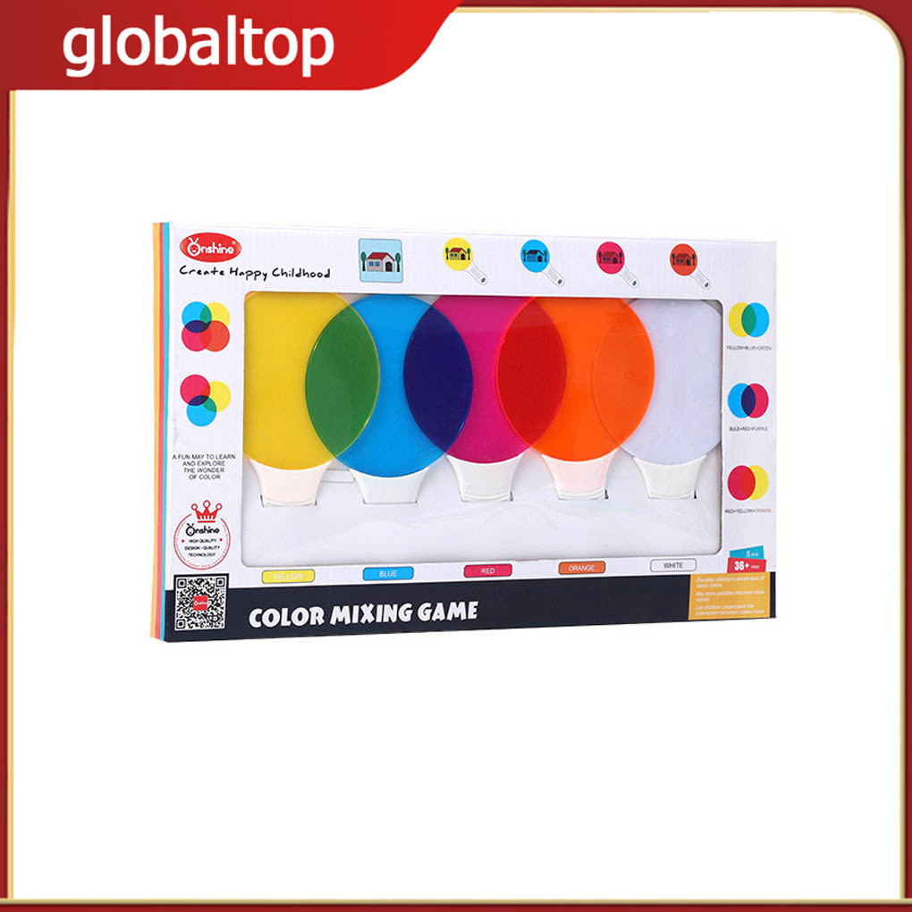5 Pieces Transparent Color Paddles Teaching Board Aids Color ...