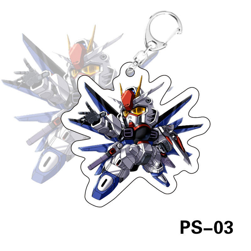 Gundam Merchandise: Q Version Gundam Acrylic Keychain | Shopee Malaysia
