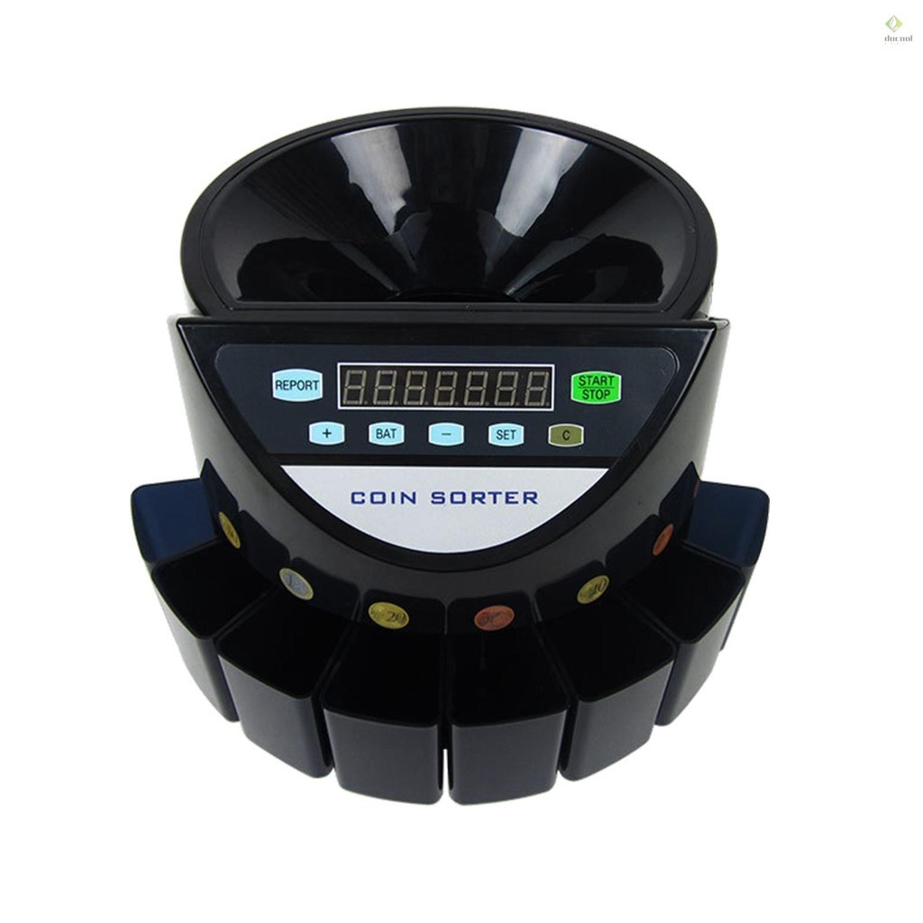 Electronic Coin Counter Sorter Euro 300 Coins Mini Digital Auto ...