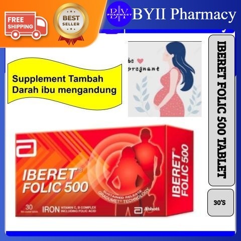IBERET FOLIC 500 TAB 30'S/BOX (Tambah Darah) | Shopee Malaysia