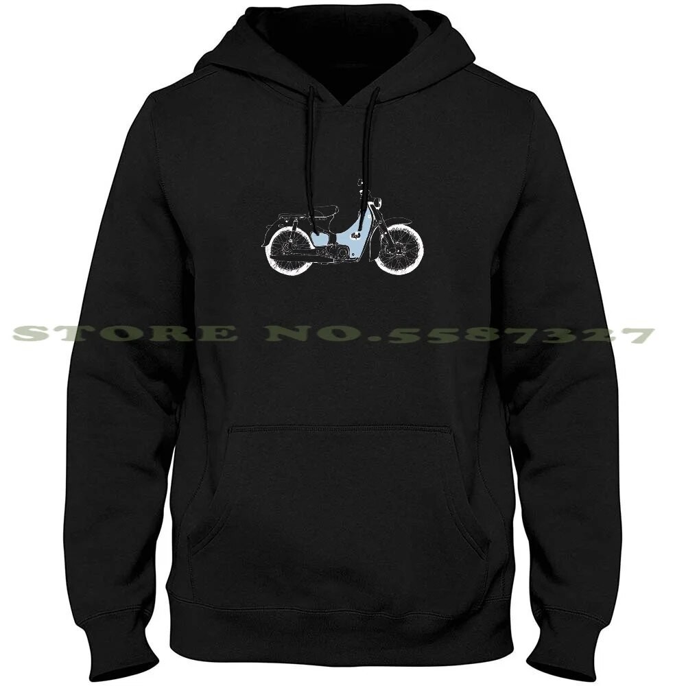 Honda Super Cub Artwork Long Sleeve Hoodie Sweatshirt Designs Line Cool ...