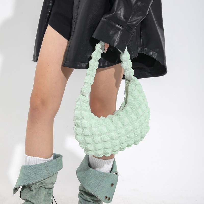 033 Cloud Casual Plain Basic Small Shoulder Bag for Women Tas Beg Bahu ...