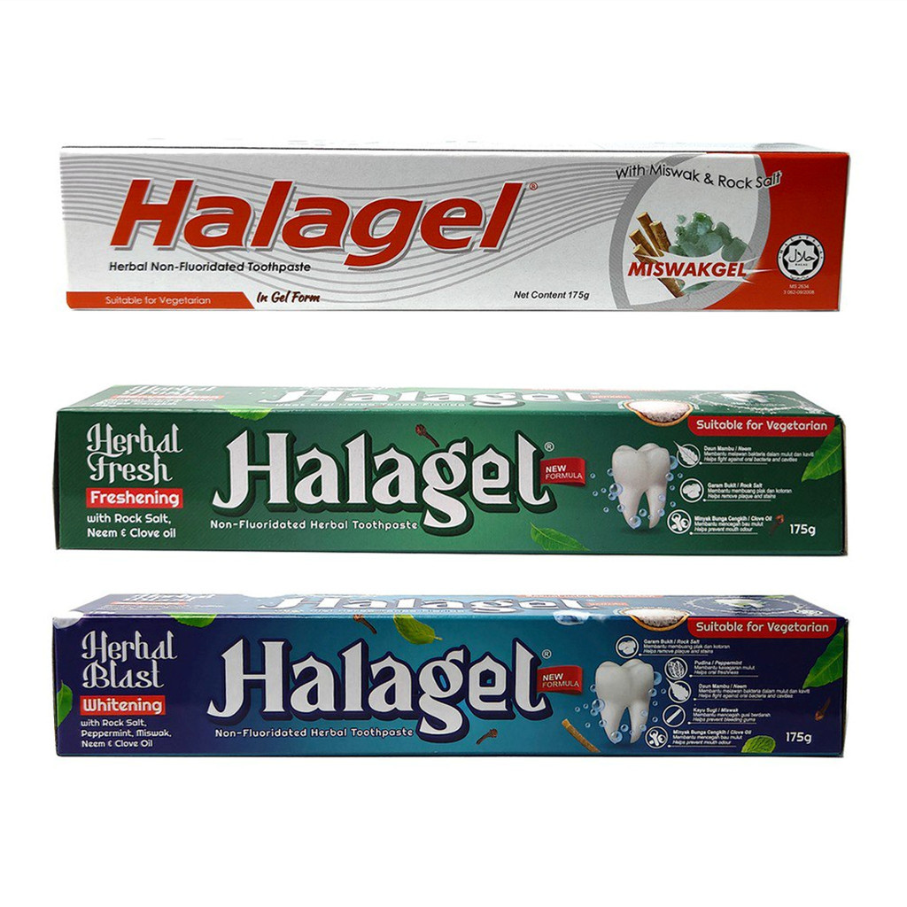 Halagel Herbal Blast/Herbal Green/Miswakgel Toothpaste 175g | Shopee ...