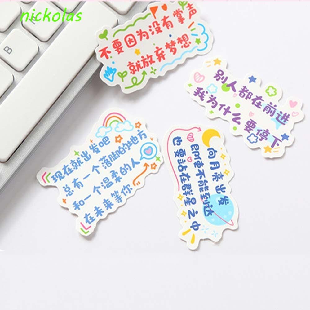 NICKOLAS Motivational Phrases Sticker Cute DIY Laptop Sticky Statiomery ...