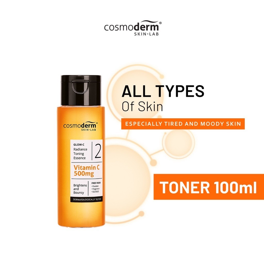 Cosmoderm Glow-C Radiance Toning Essence Vitamin C 500mg ( 100ml ...