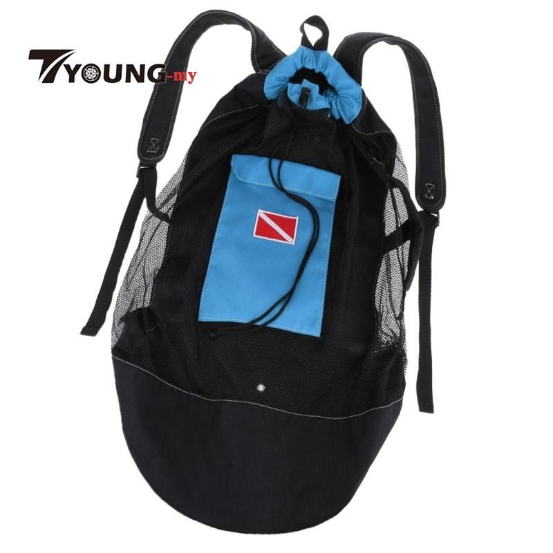 [ Scuba Diving Snorkeling Mesh Backpack Dive Gear Dry Pack Dark Blue ...