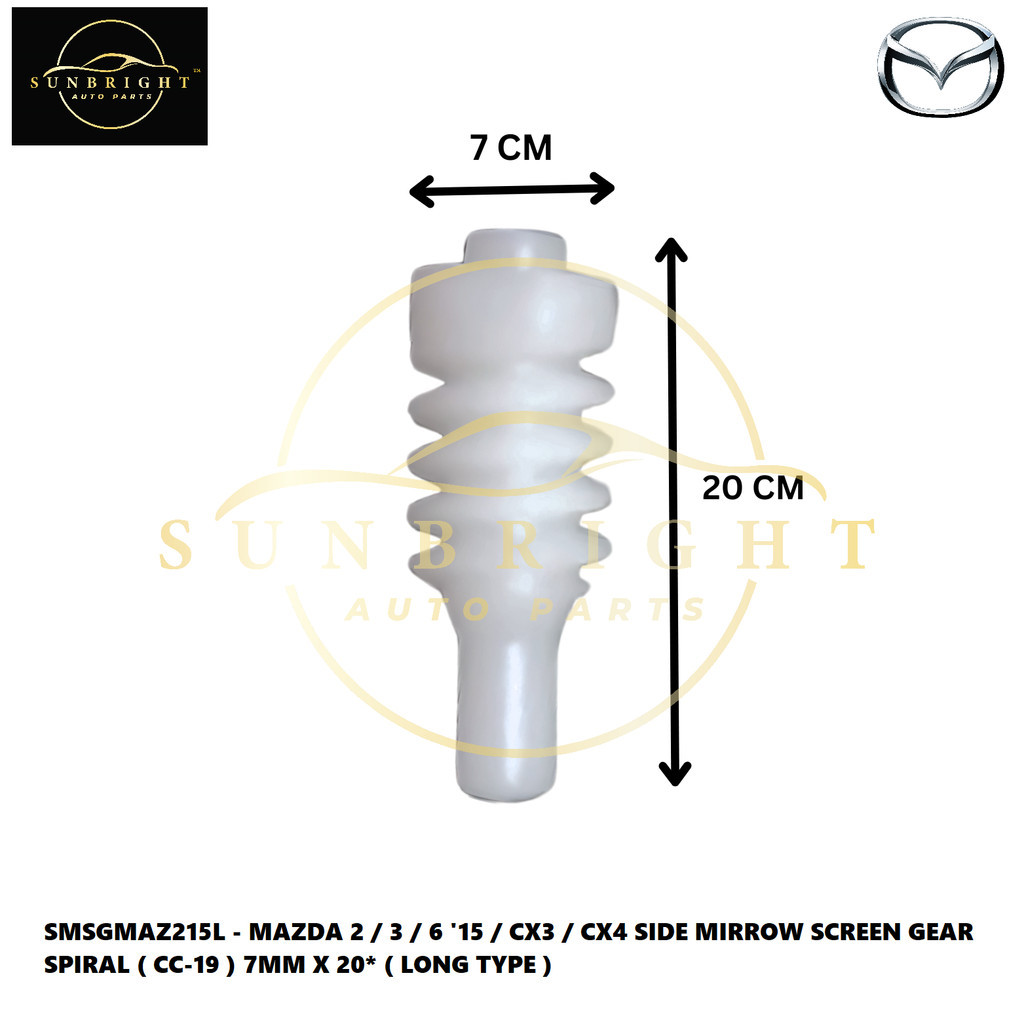 MAZDA 2 / 3 / 6 '15 / CX3 / CX4 SIDE MIRROW SCREEN GEAR SPIRAL ( CC-19 ) 7MM X 20* ( LONG TYPE ...