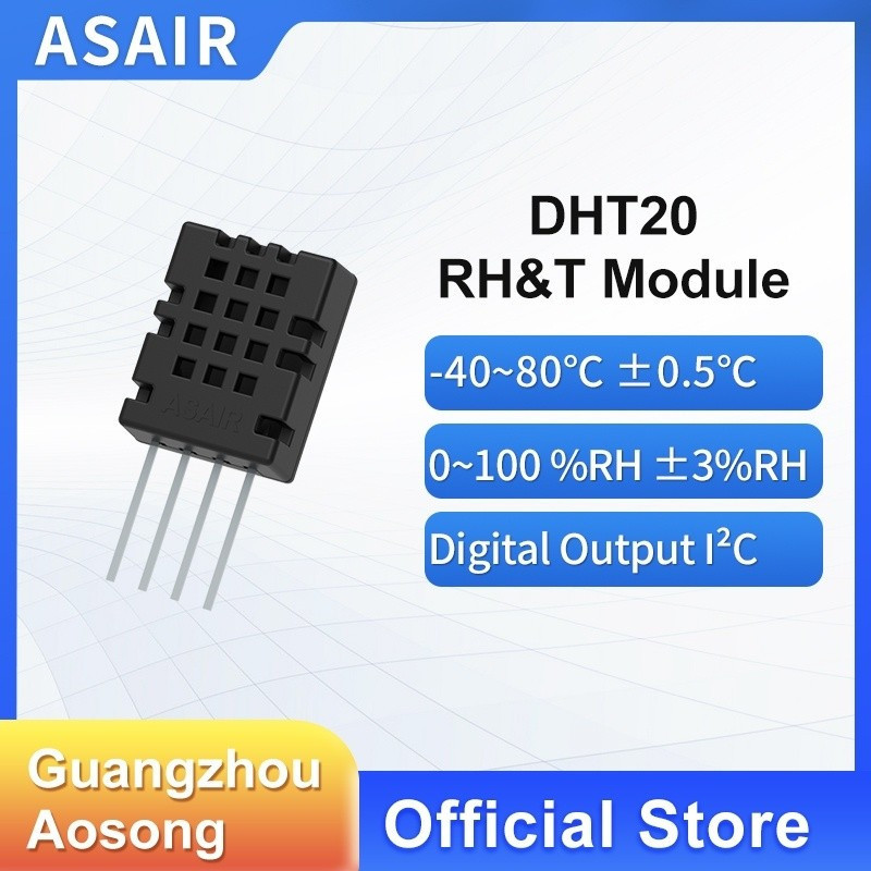 ASAIR DHT20 temperature and humidity sensor IIC digital signal output humidity sensing module ...