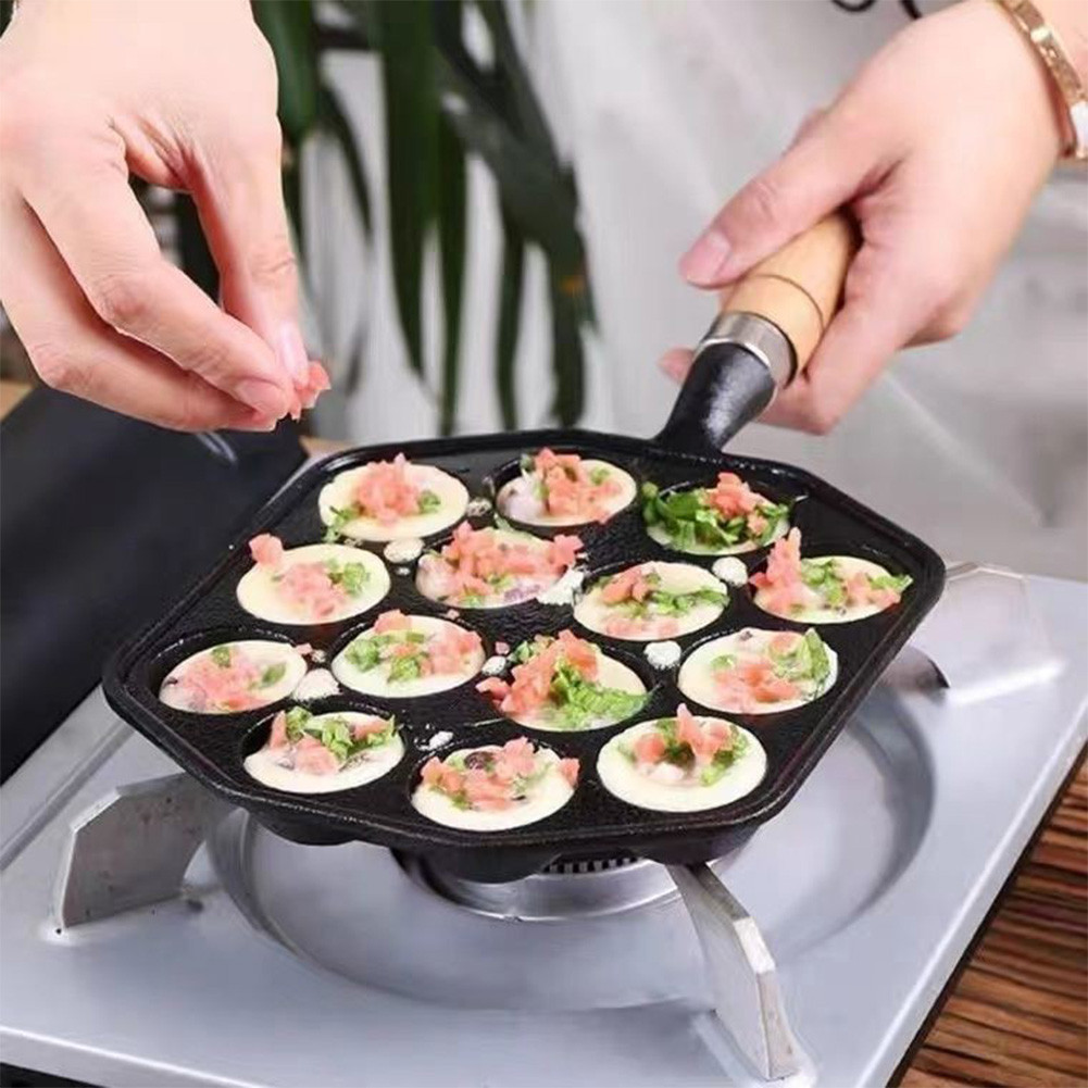 14 Holes Takoyaki Grill Pan Plate Non Stick Takoyaki Maker Baking Forms ...
