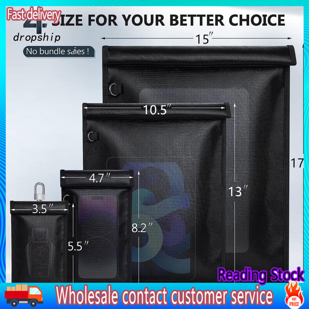 DRO_ Airtag Signal Block Bag Faraday Key Fob Protector Faraday Bag for ...