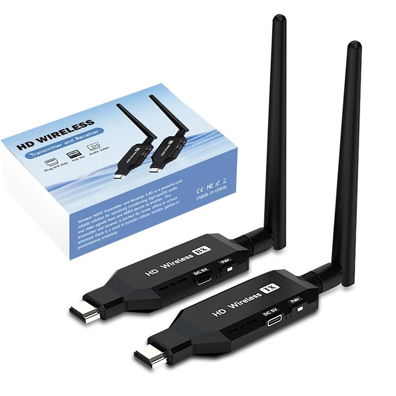Wireless HDMI Extender 50M 1080P WiFi Video Transmitter Receiver Screen ...
