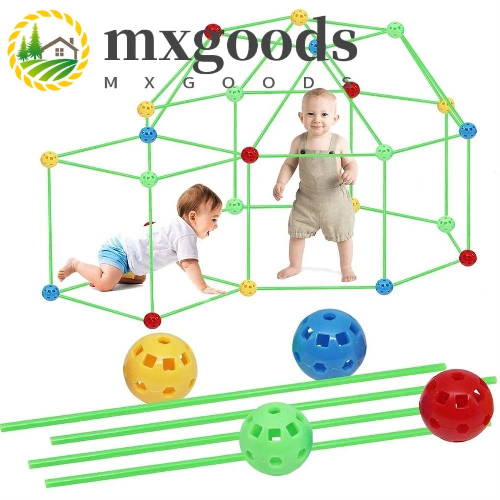MXGOODS Construction Forts Toys, Building Castles Indoor Tent Fort ...