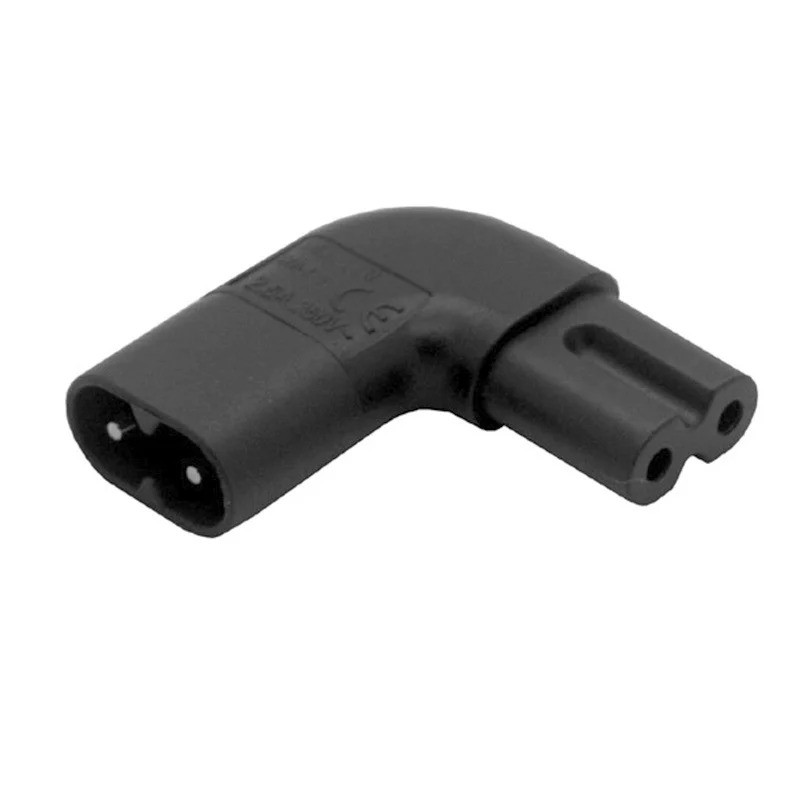 IEC320 IEC C7 to C8 90 Degree UP And Down Left And Right Angled Male ...