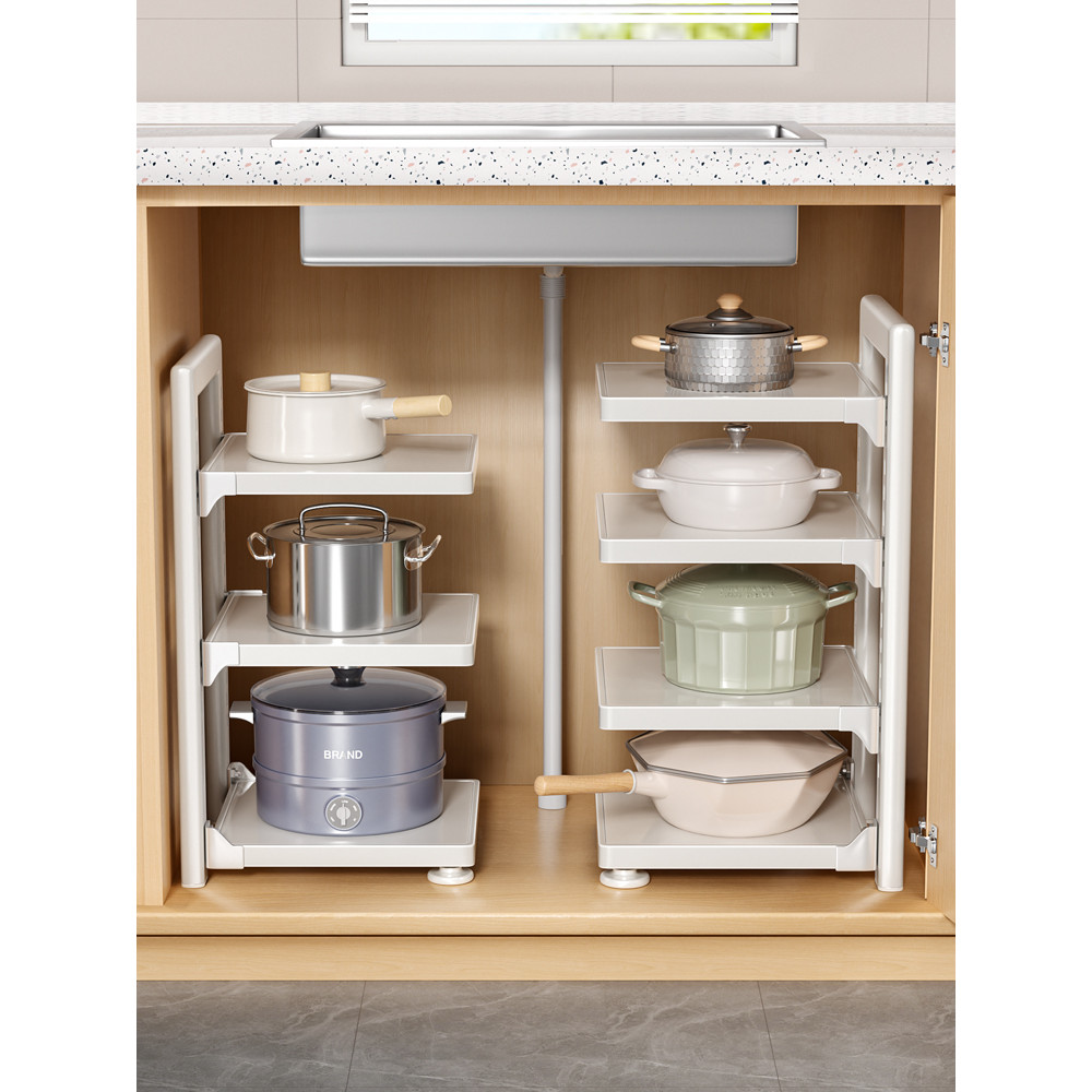 Rak Periuk Dapur Jiabangshou Rak Penyimpanan Berlapis Dapur Rak Periuk ...