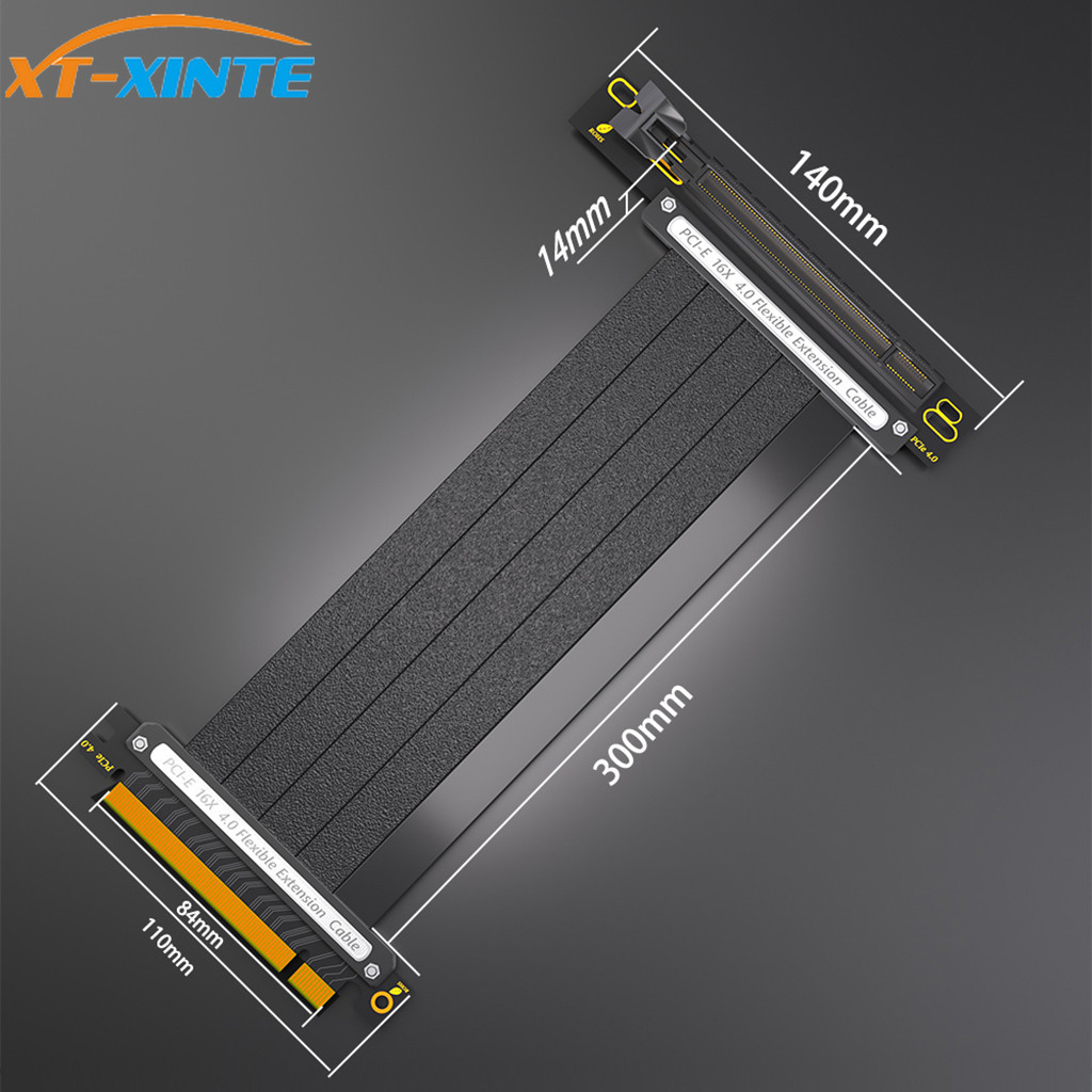 XT-XINTE 90/180 Degree PCI-E 4.0 16x High Speed PCIe Riser Silver ...