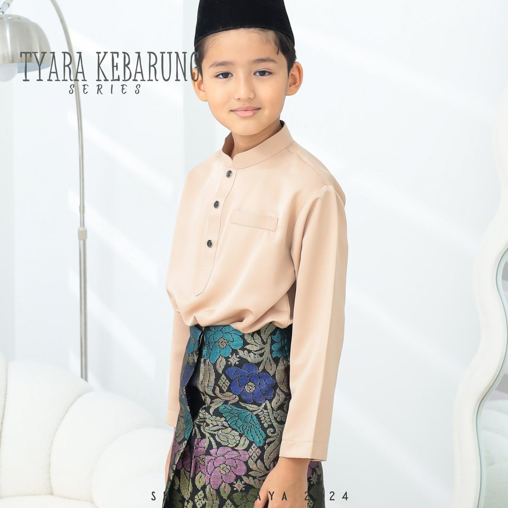 SHUHANA Baju Raya Family Set Sedondon Champagne Baju Raya Viral Sulam 2024 Baju Raya Budak ...