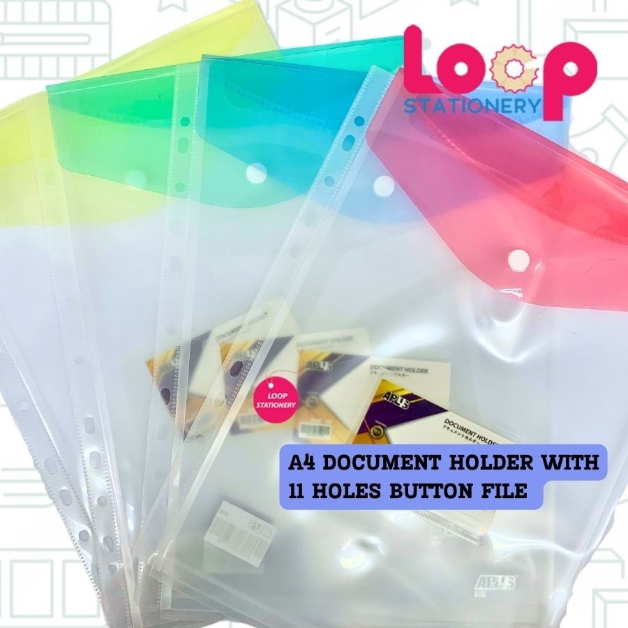 A4 Document Holder A4 Button File 11 Holes A150 | Shopee Malaysia