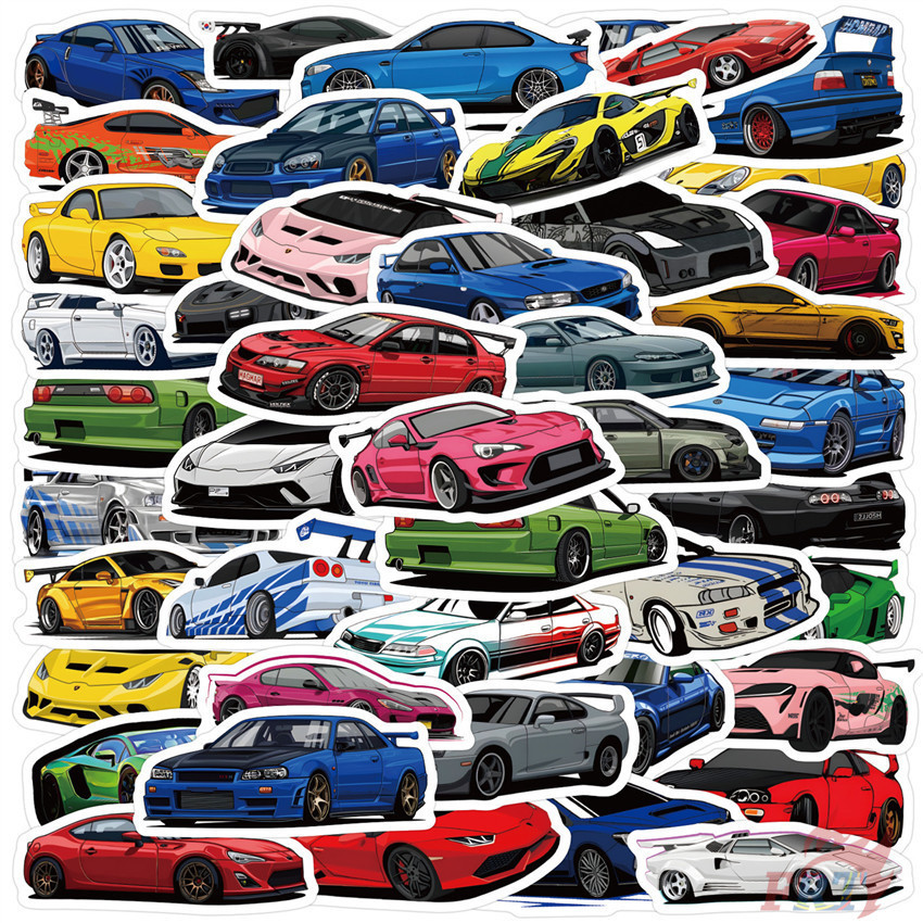 JDM Sport Super Car Series 01 Stickers 60Pcs/Set DIY Fashion Waterproof ...