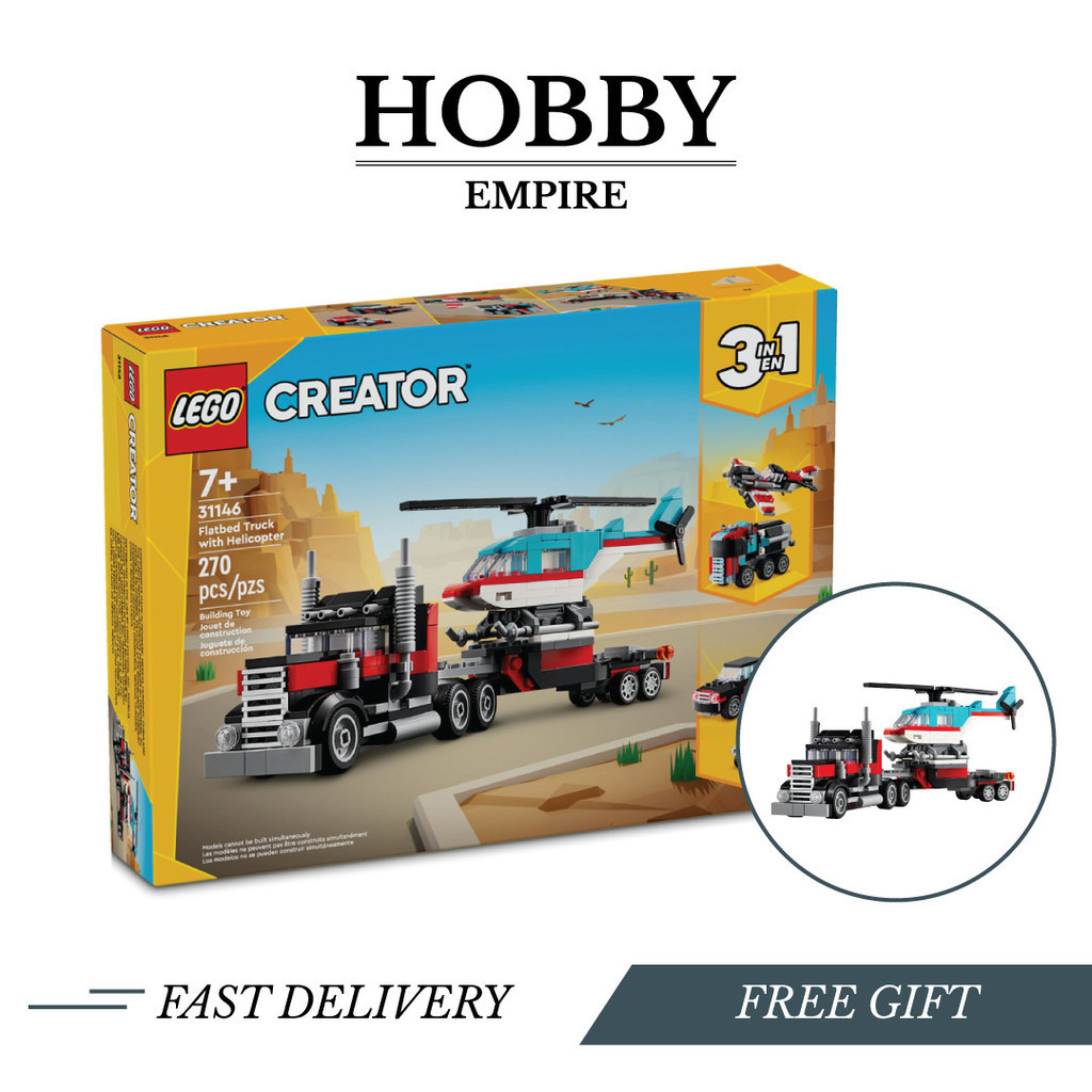 LEGO Creator 3in1 31146 Flatbed Truck with Helicopter *Original LEGO ...