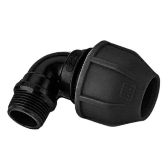 Hdpe Male Thread elbow fittings / Knee Outer Thread - 25mm x 1/2 ...