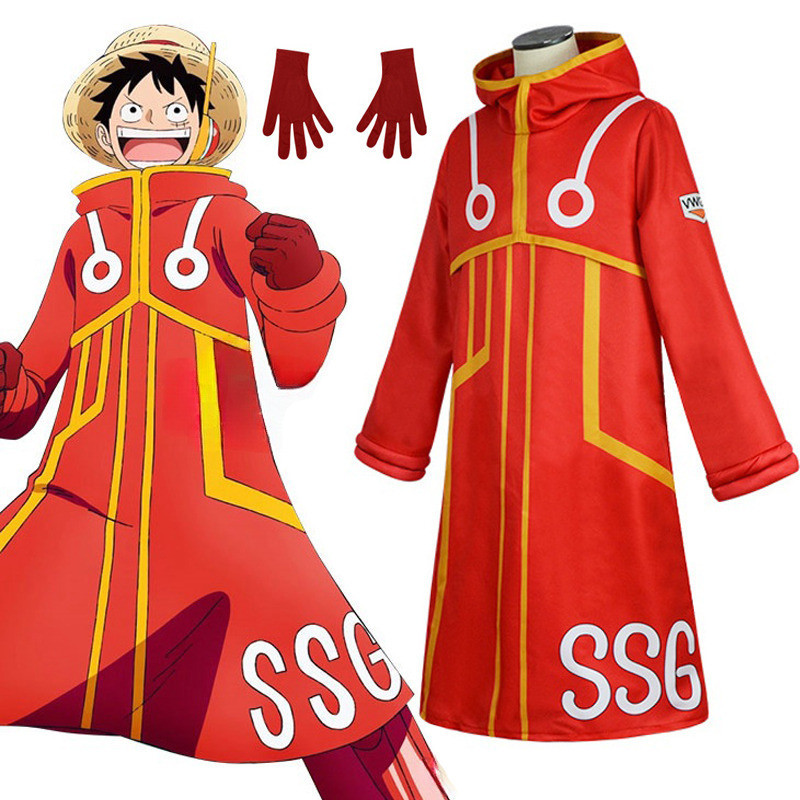 Anime One Piece Cosplay Egg Head Luffy Role Play Costumes Hat Glove ...