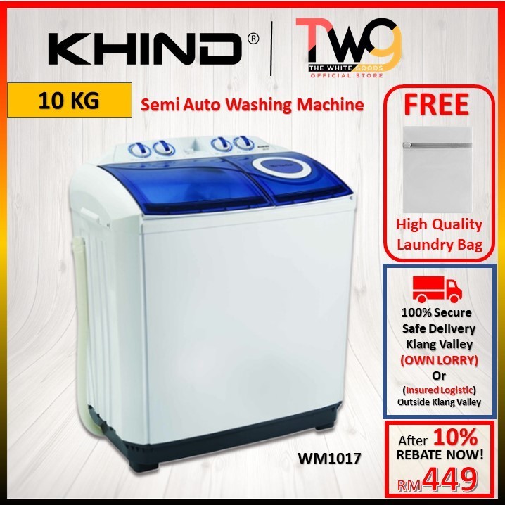 Khind Semi Auto Washing Machine (10kg) WM1017 | Shopee Malaysia