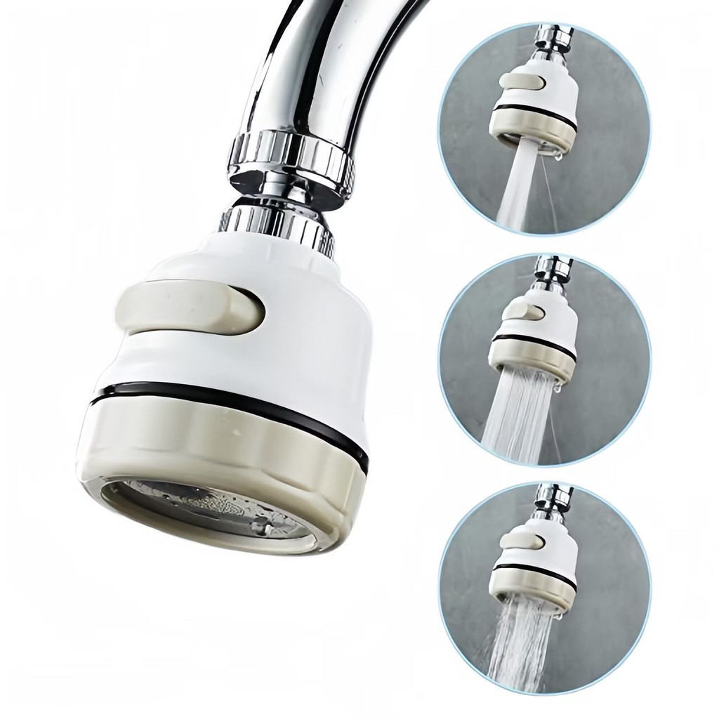 Adjustable 360° Rotatable Water Tap 3 Modes Adjustment ABS Water Saving ...