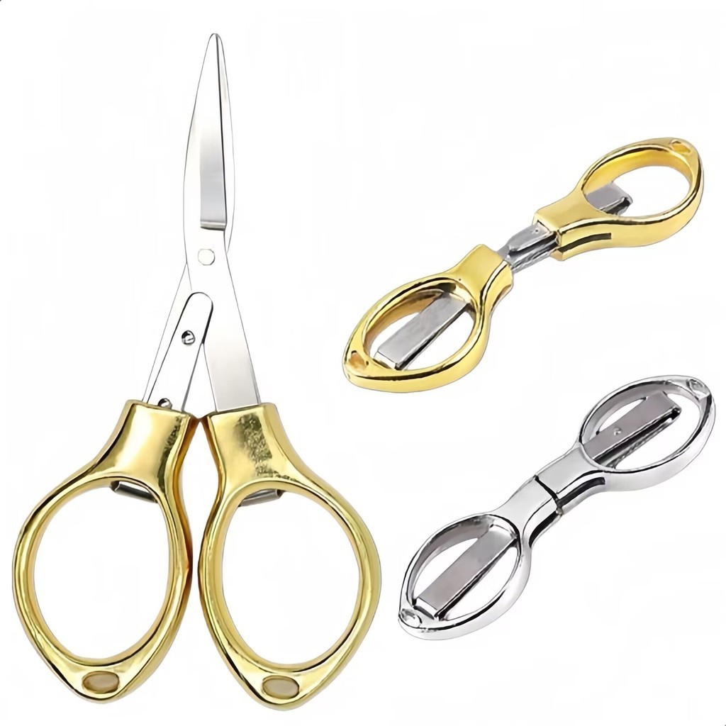 Stainless Steel Travel Folding Scissors Alloy Scissors 8 Character ...