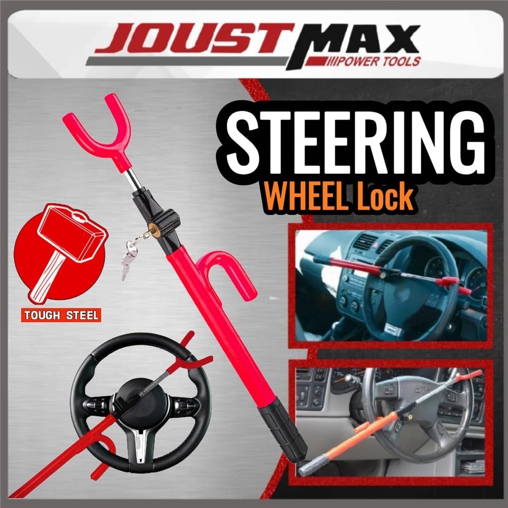 Kunci Lock Stering Kereta Car Steering Wheel Safety Guard Anti Thief ...
