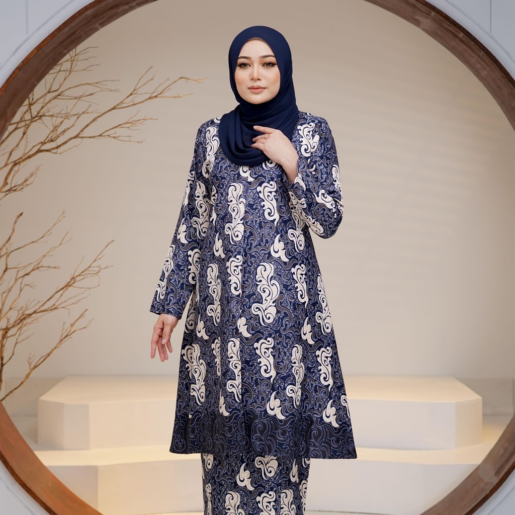 KEBARUNG COTTON BATIK LEONA - SAIZ XS SEHINGGA PLUS SIZE 5XL - RAYA 2024 BY MY MOM COLLECTION ...
