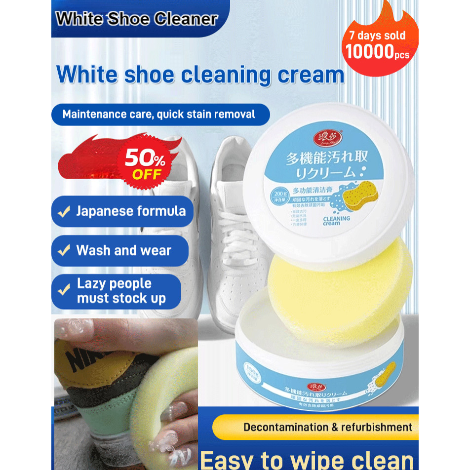 Cleaning Power Effective Stain Remover and Whitening Solution for Shoes ...