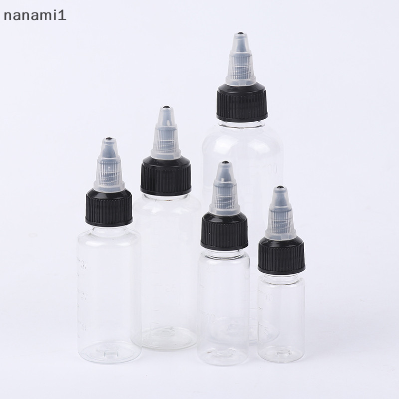 nanami1 10/20/30/50/100ml Empty Hair Dye Bottle Twist Top Cap ...