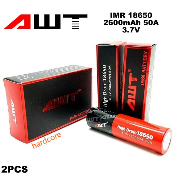 original AWT Liion lithium ion 3.7V 4.2V Battery 18650 3500mAh 3000mAh ...