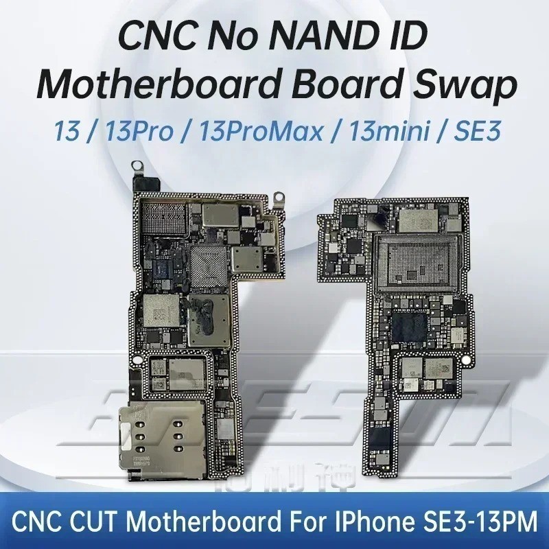 CNC CUT Motherboard For 13 Pro max 4G 5G Logic Board Polishing CPU AP ...
