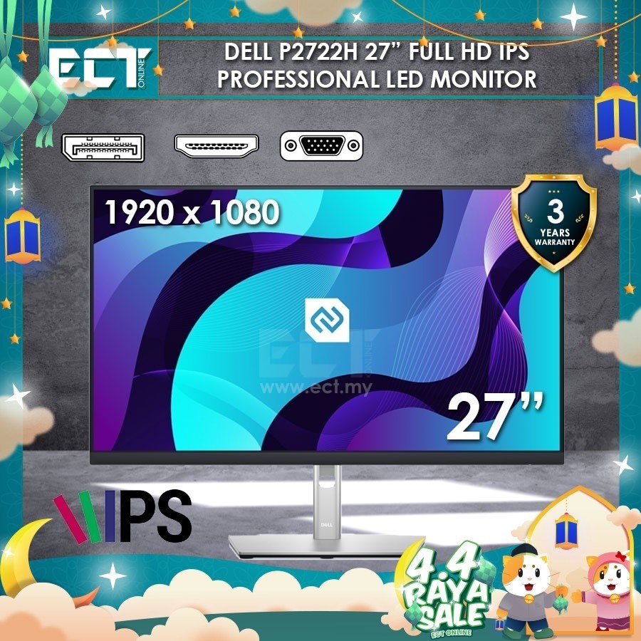 Dell P2722H 27" Full HD IPS Professional LED Monitor (1920x1080 ...