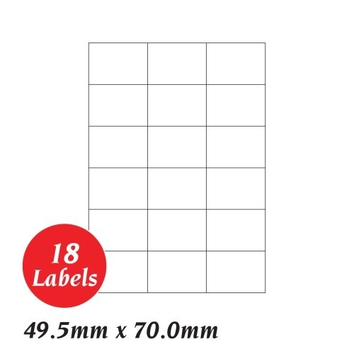 A4 Label Sticker | A4 Die Cut Blank Sticker | A4 White Sticker ...