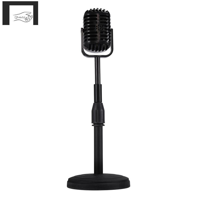 Vintage Desktop Microphone Prop Model with Adjustable Height, Classic ...