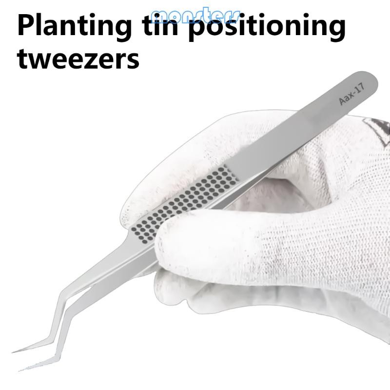 Mon Stainless Steel Ergonomic Chip Tin Planting Positioning Tweezers ...
