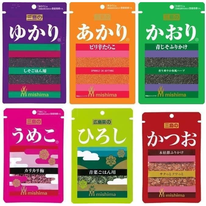 Mishima Foods Yukari 6 Brothers Furikake Set Yukari Akari Kaori Umeko ...